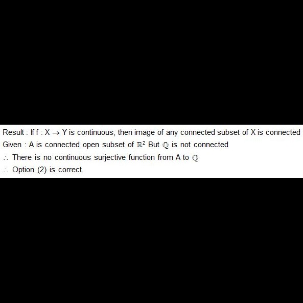 Let A Be A Connected Open Subset Of R2 The Number Of Continuous 8448