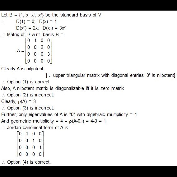 Let V be the vector space over ? of all polynomials in a variable X of ...