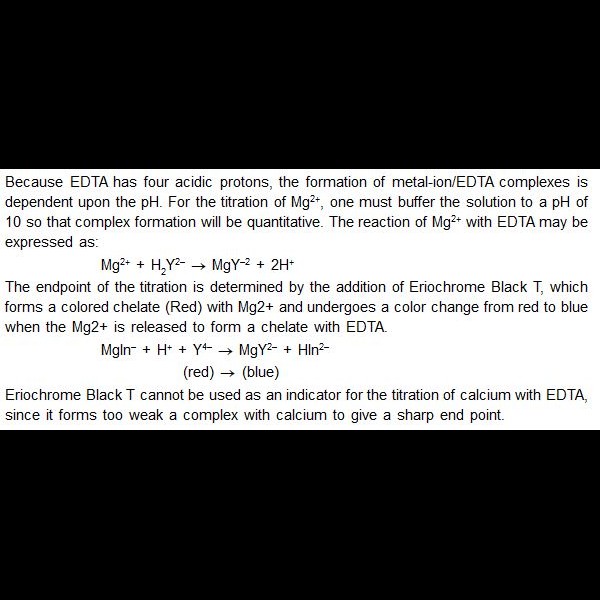 Choose the CORRECT answer(s) with respect to the magnesium-EDTA ...