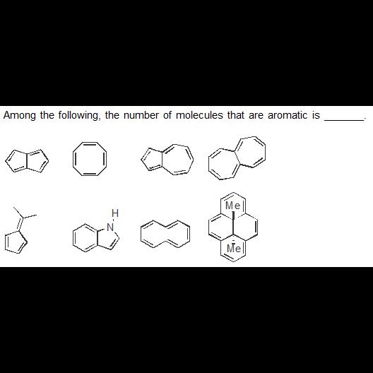 Among the following, the number of molecules that are aromatic is