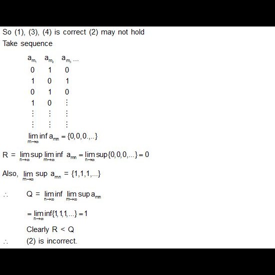 Let amn, m ? 1, n ? 1 be a double array of real numbers. Define