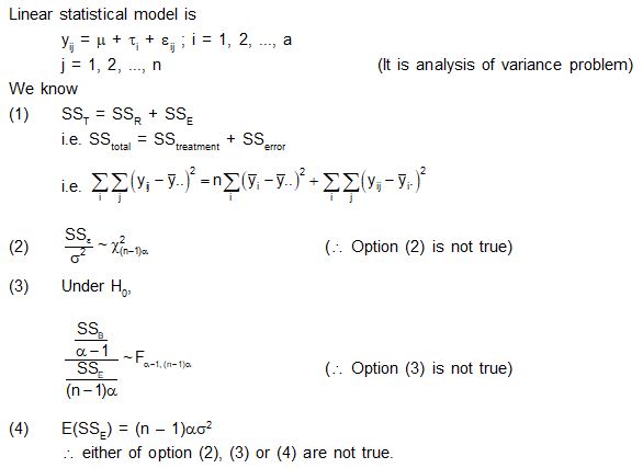 Consider the linear statistical model