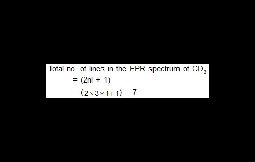 The number of lines in EPR spectrum of