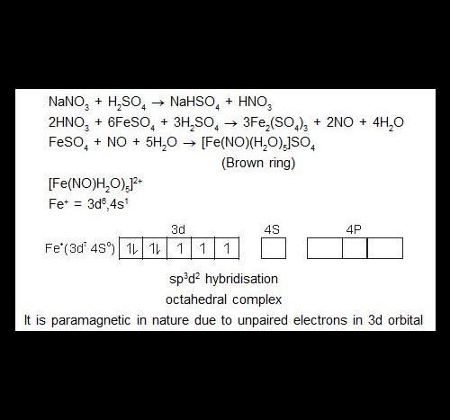 The true statement(s) regarding the brown ring test carried out in the ...