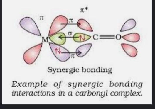 In metal- carbonyl complexes, the p- back bonding is