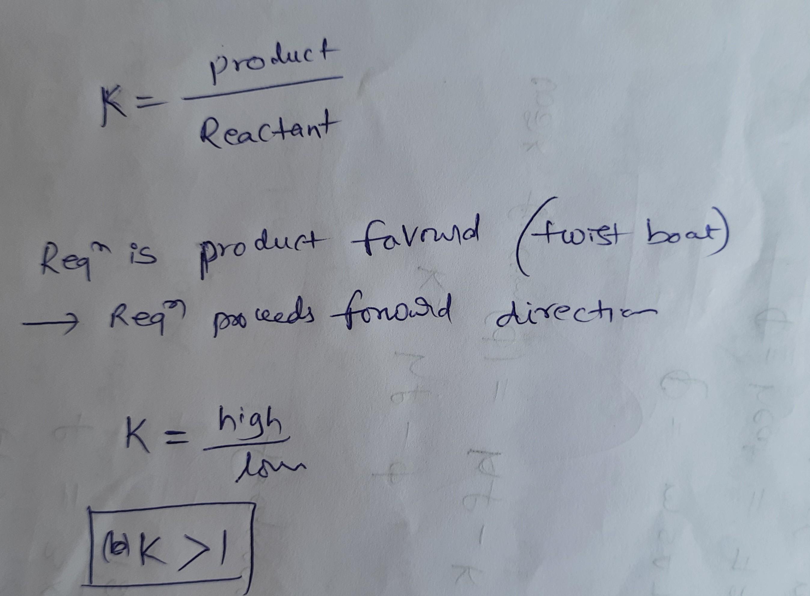 11. the value of equilibrium constant (k) for the following equilibria ...