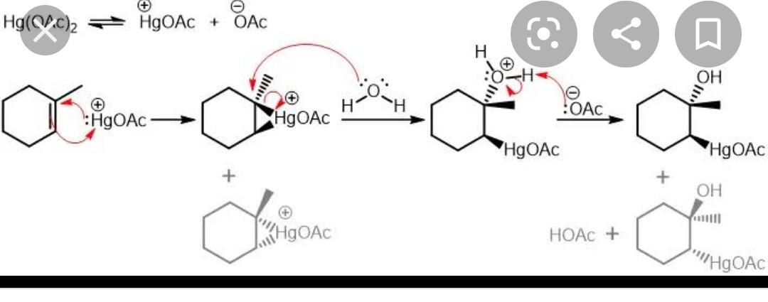 Explain Only The Stereochemistry Of Oxymercuration Demercuration Reaction