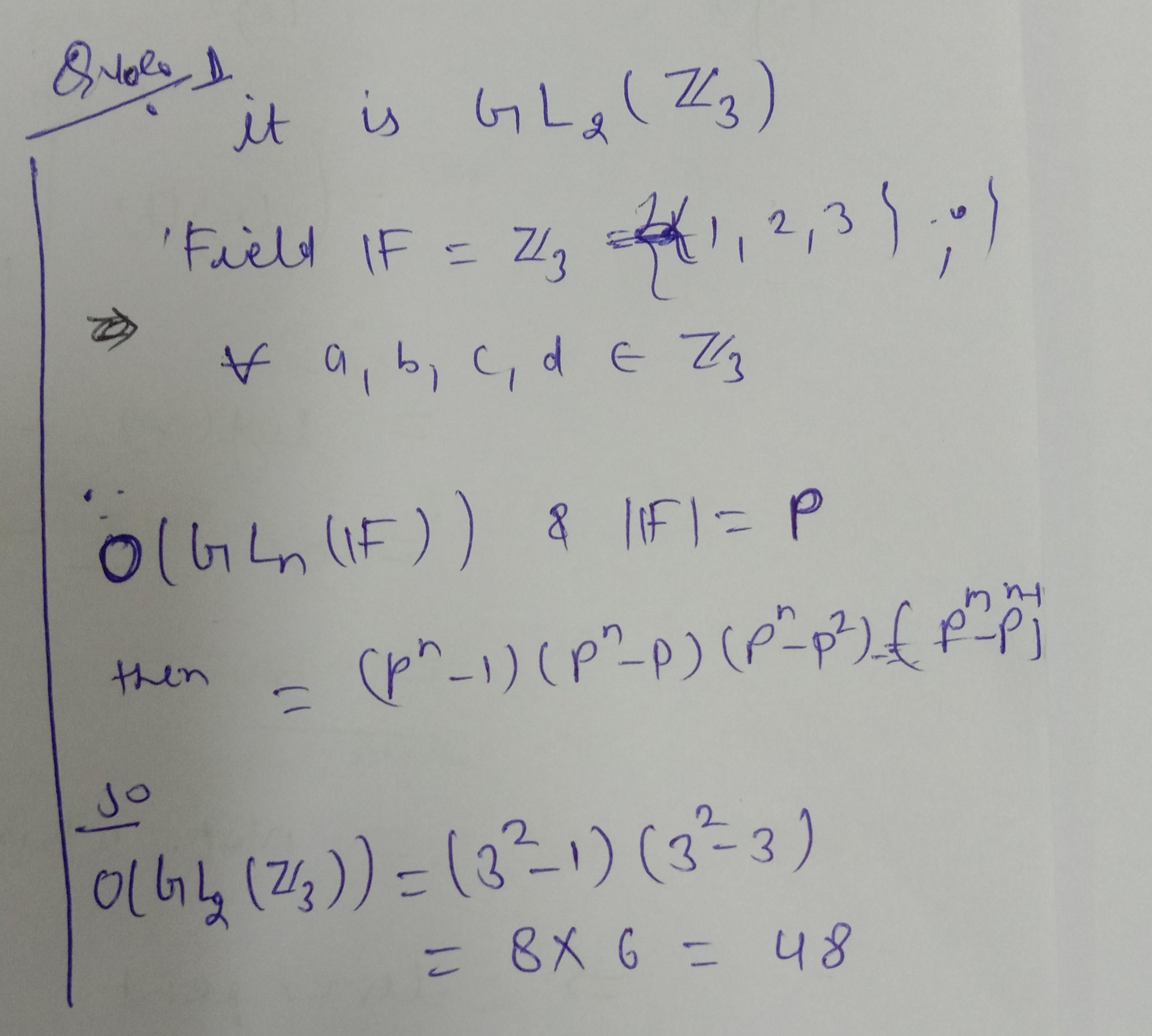1 Let G Be The Group Of All 2 X 2 Matrices Where Ad Bc 0 And A B C D Are