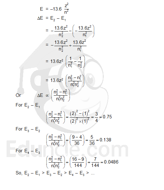 How (E2-E1)>(E3-E2)>(E4-E3)....