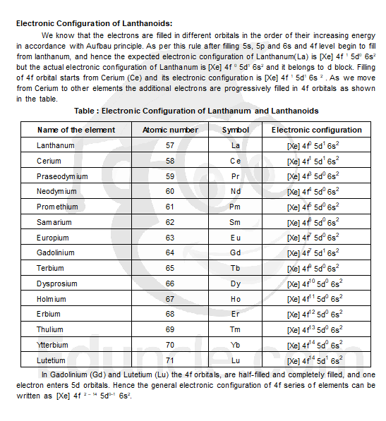 Why lanthanum and after this elemant electronic configuration is different