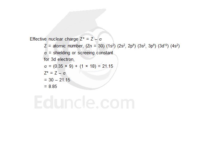 How to find screening constant in zinc for 3d electrons