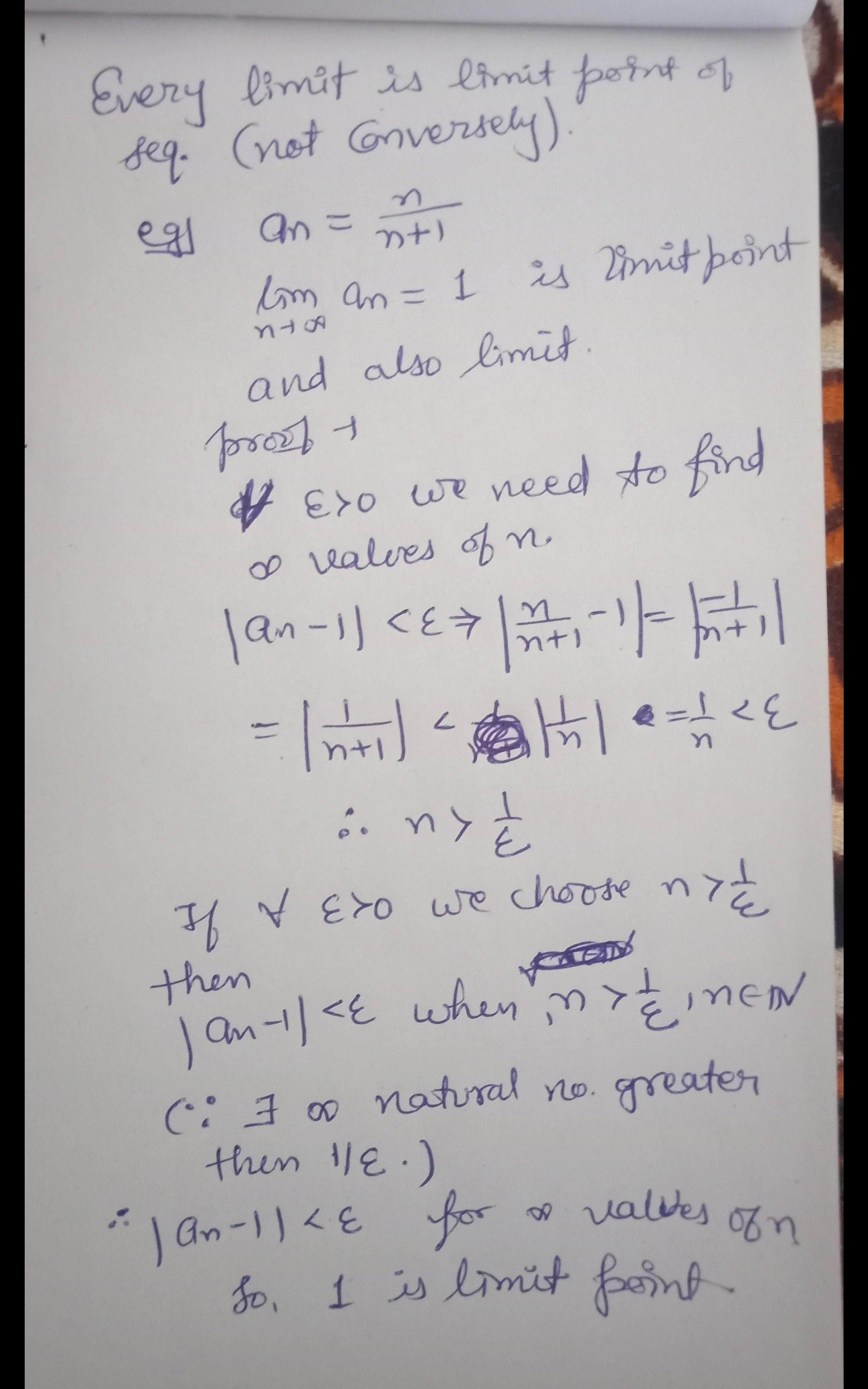 Limit Point Of Sequence 
