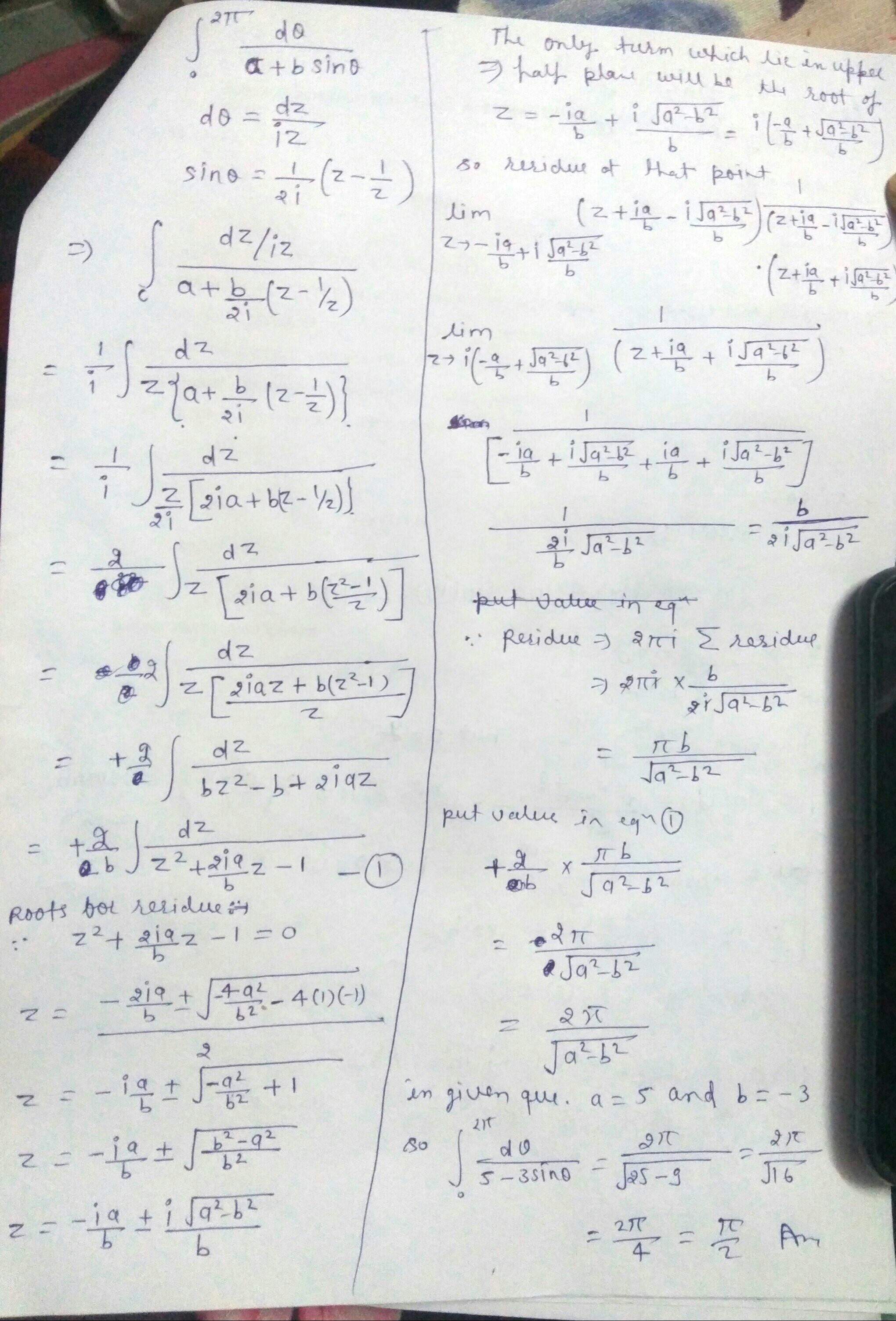 The value of the integral 2t (a) 3t (d) - (b) de (5-3sin @)