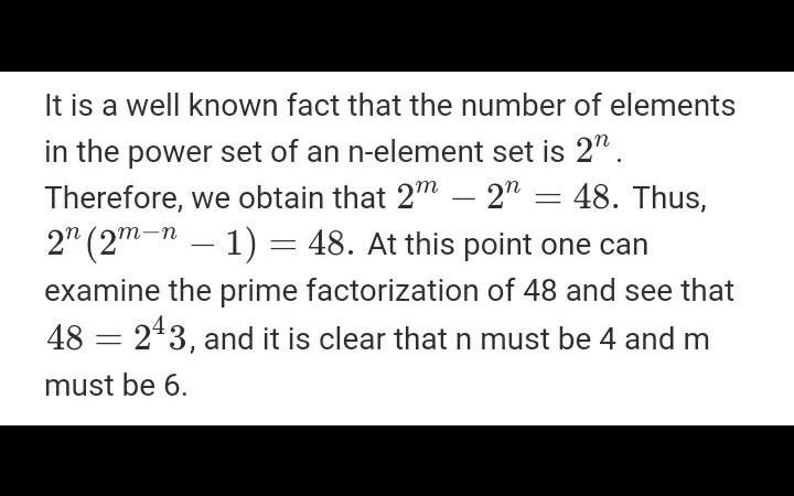 Two Finite Sets Have M And N Elements. The Number Of Elements In The 