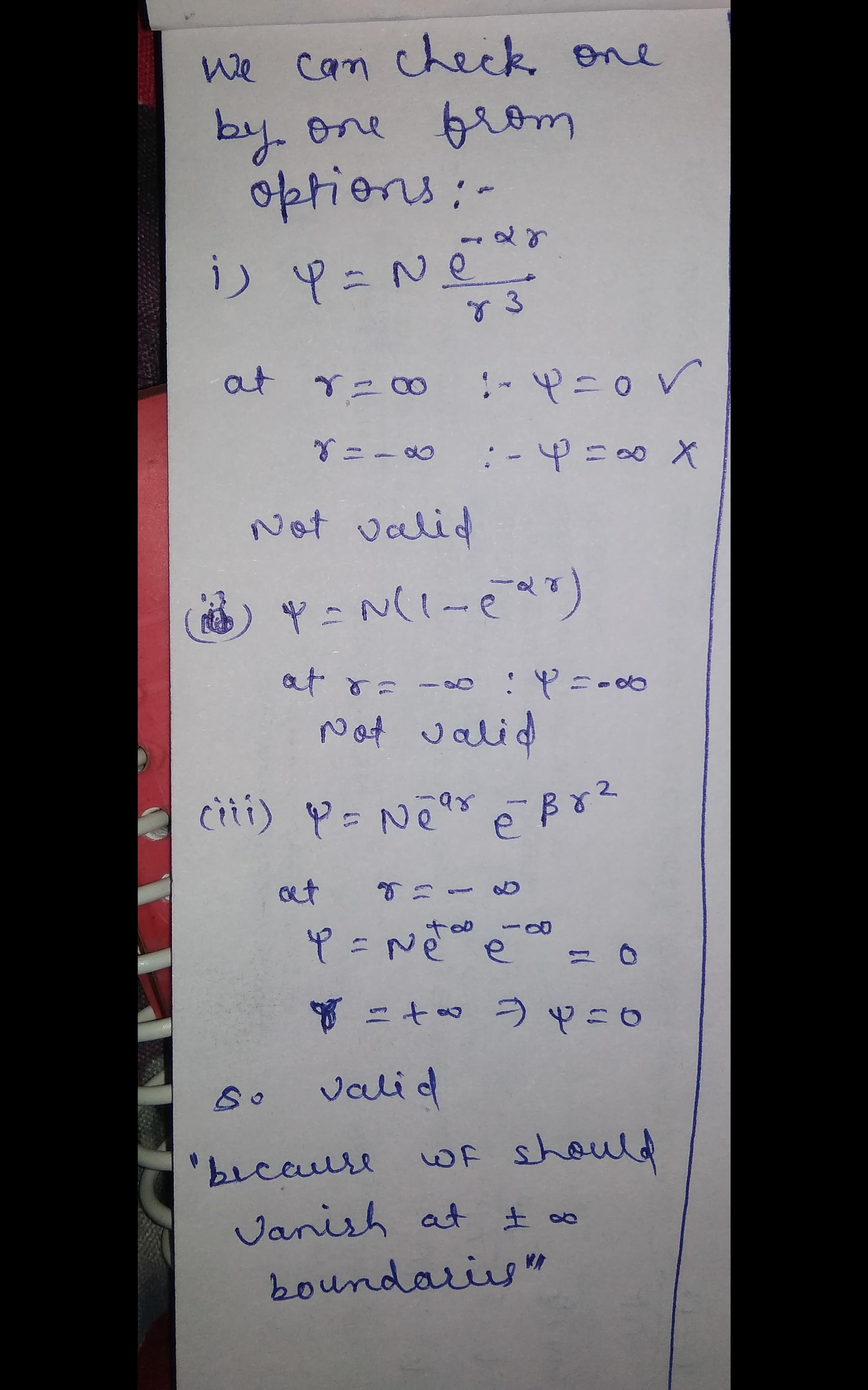 Which Of The Following Is An Allowed Wavefunction For A Particle In A Constant And