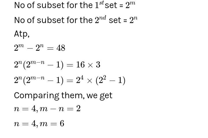 Two Finite Sets Have M And N Elements. The Number Of Elements In The 