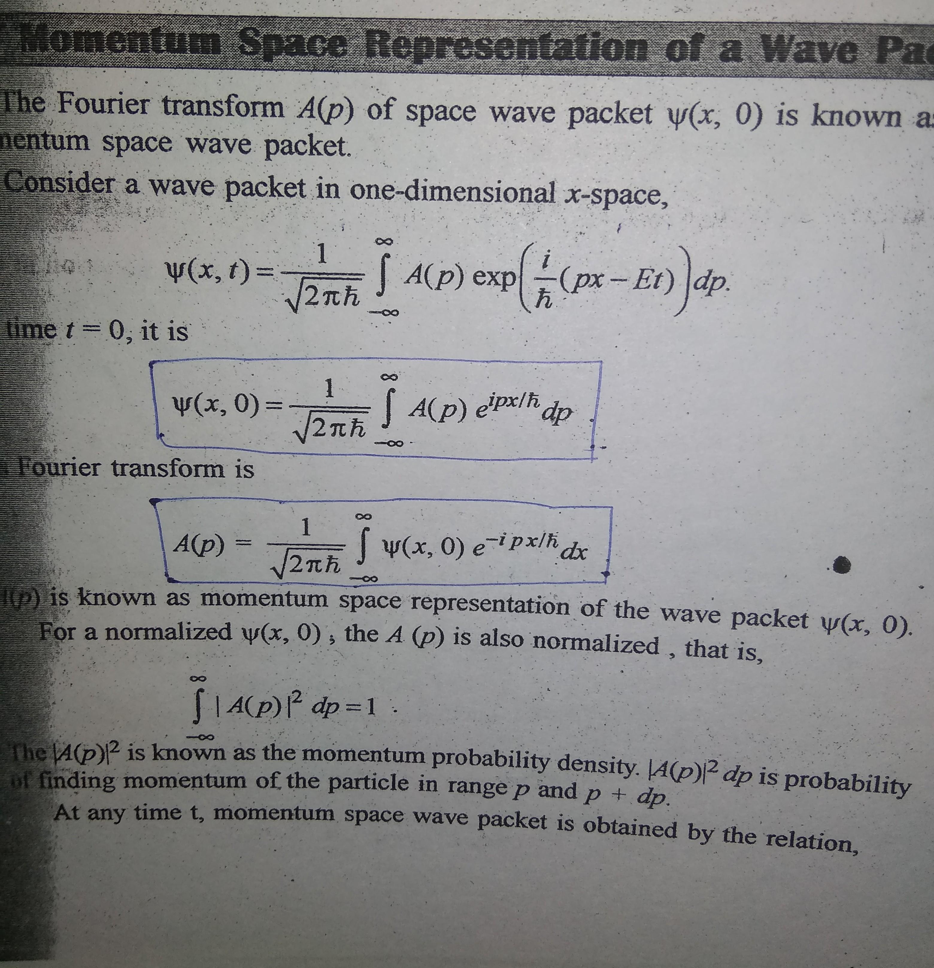 What Is Wave Function In Coordinate And Momentum Representations