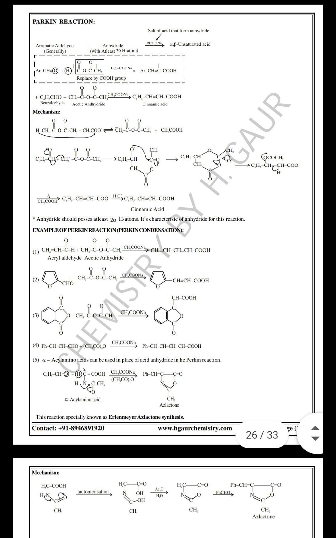What is perkins reaction?