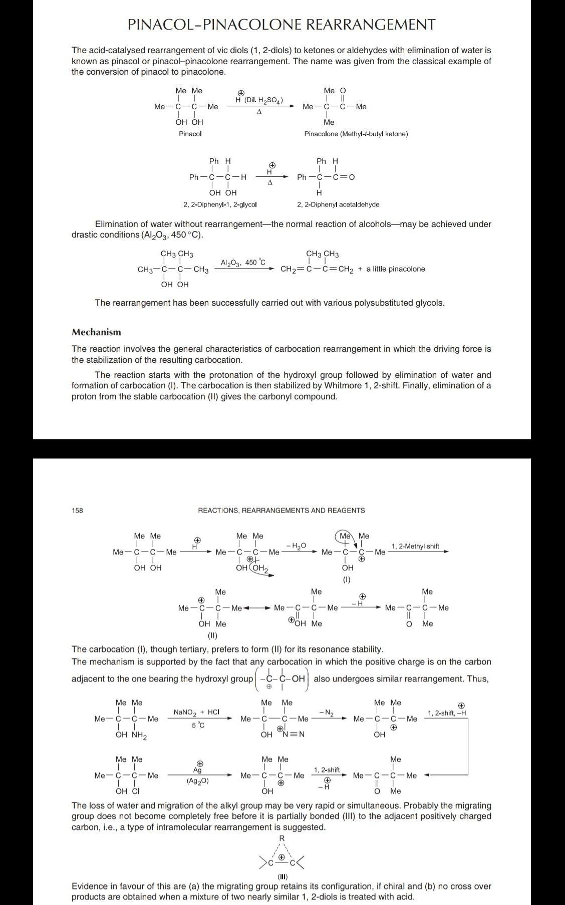 Sir plz give me notes on pinacol-pinacolone rearrangement with its ...