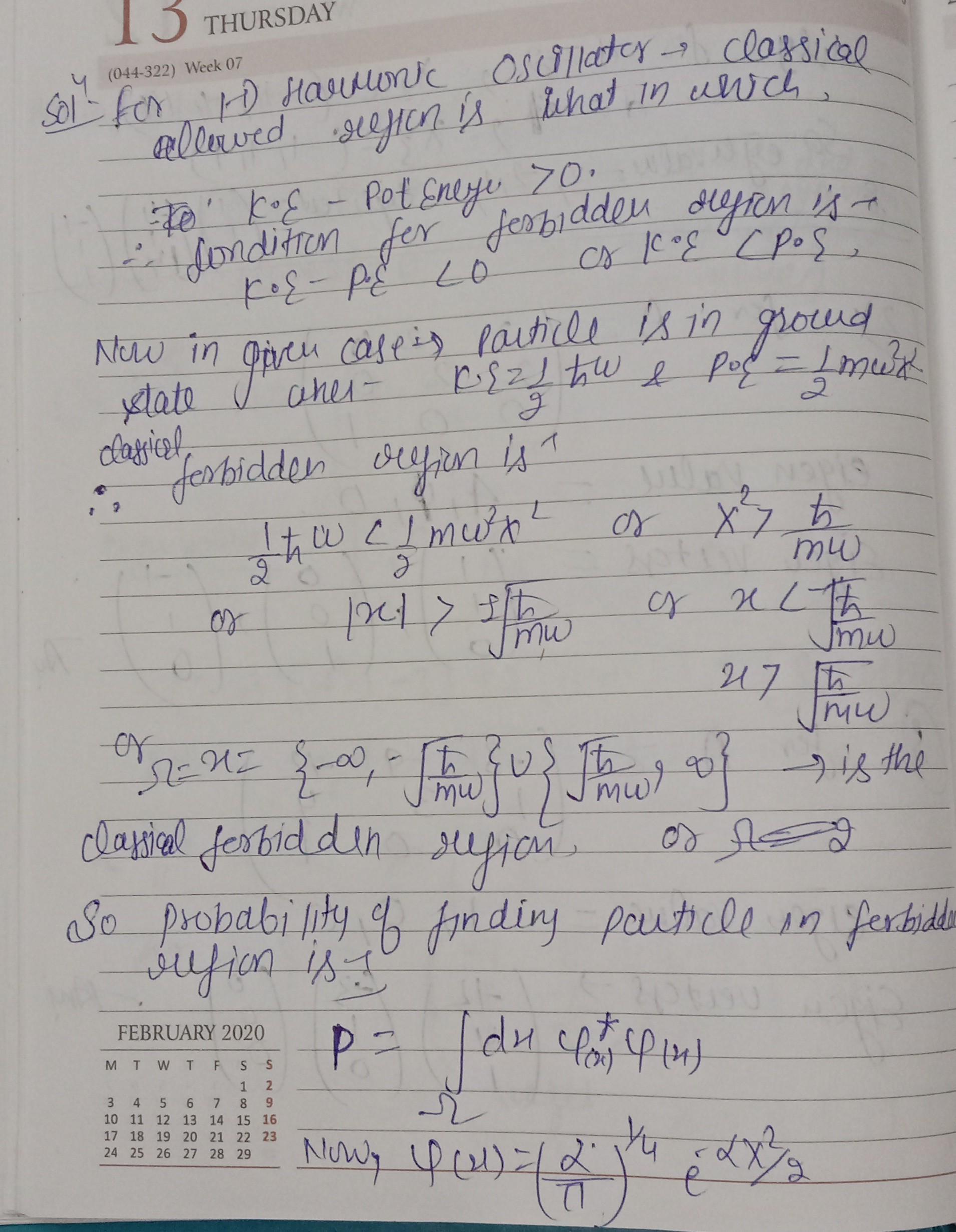 Q 25 The Normalized Ground State Wave Function Of A One Dimensional