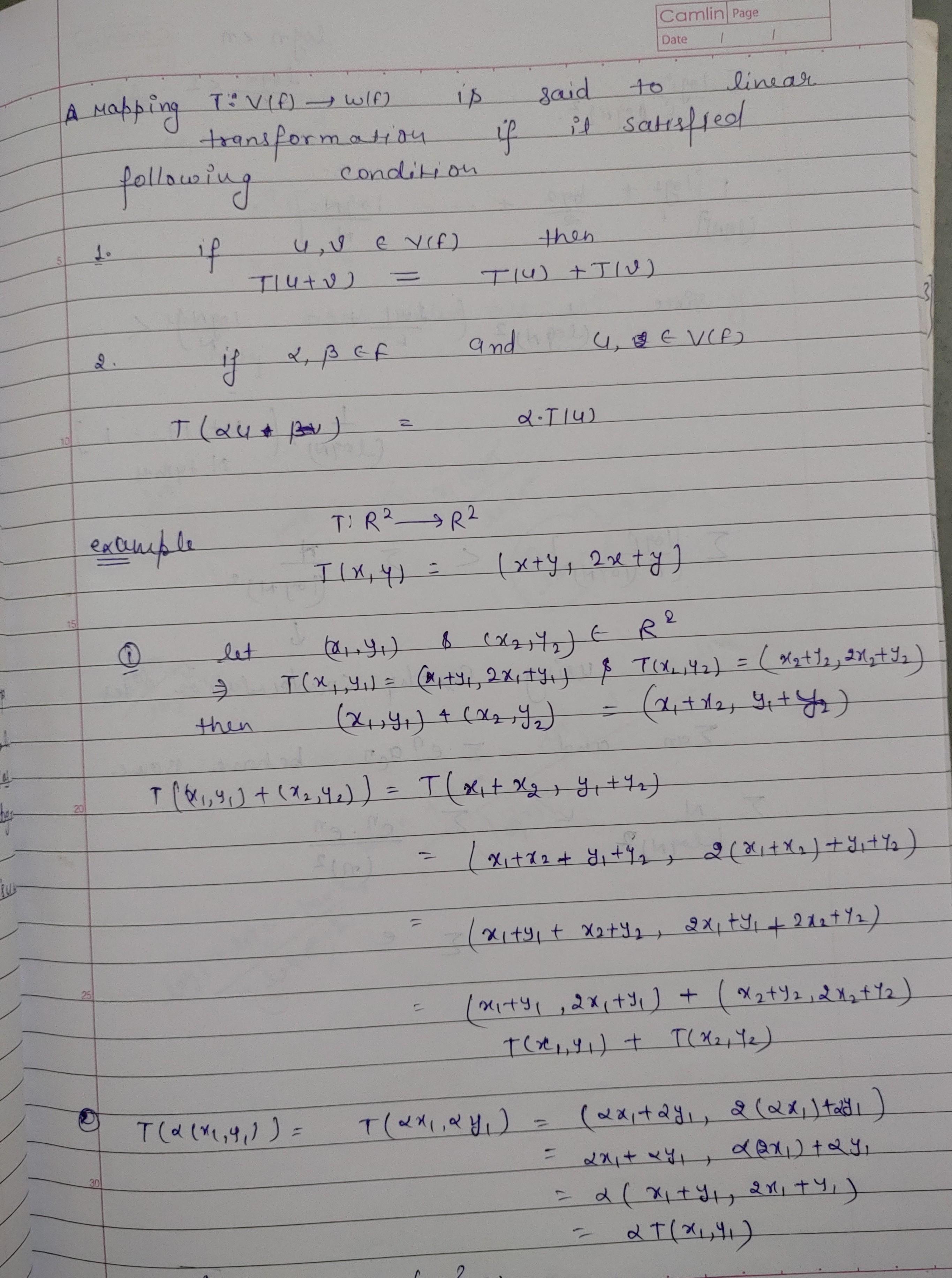 What Is Linear Transformation With Example