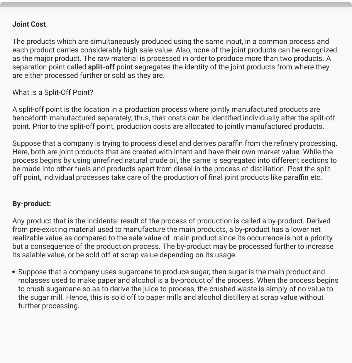 Joint and by product definition and their diffrence in short and to the ...