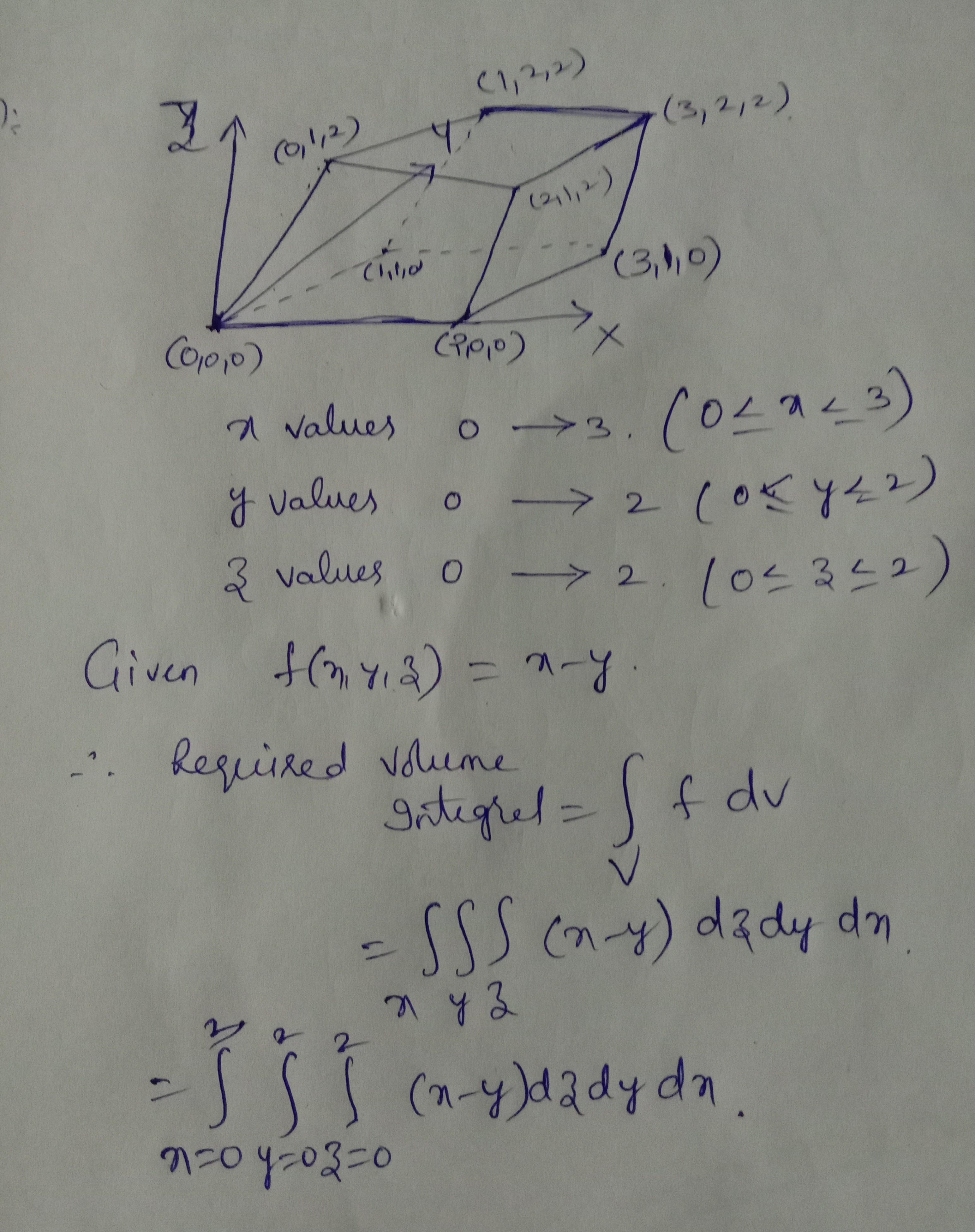 Section-(c) nui of the base at (x,y,z) = (0,0,0), z) = 1,2), (2,1,2 ...