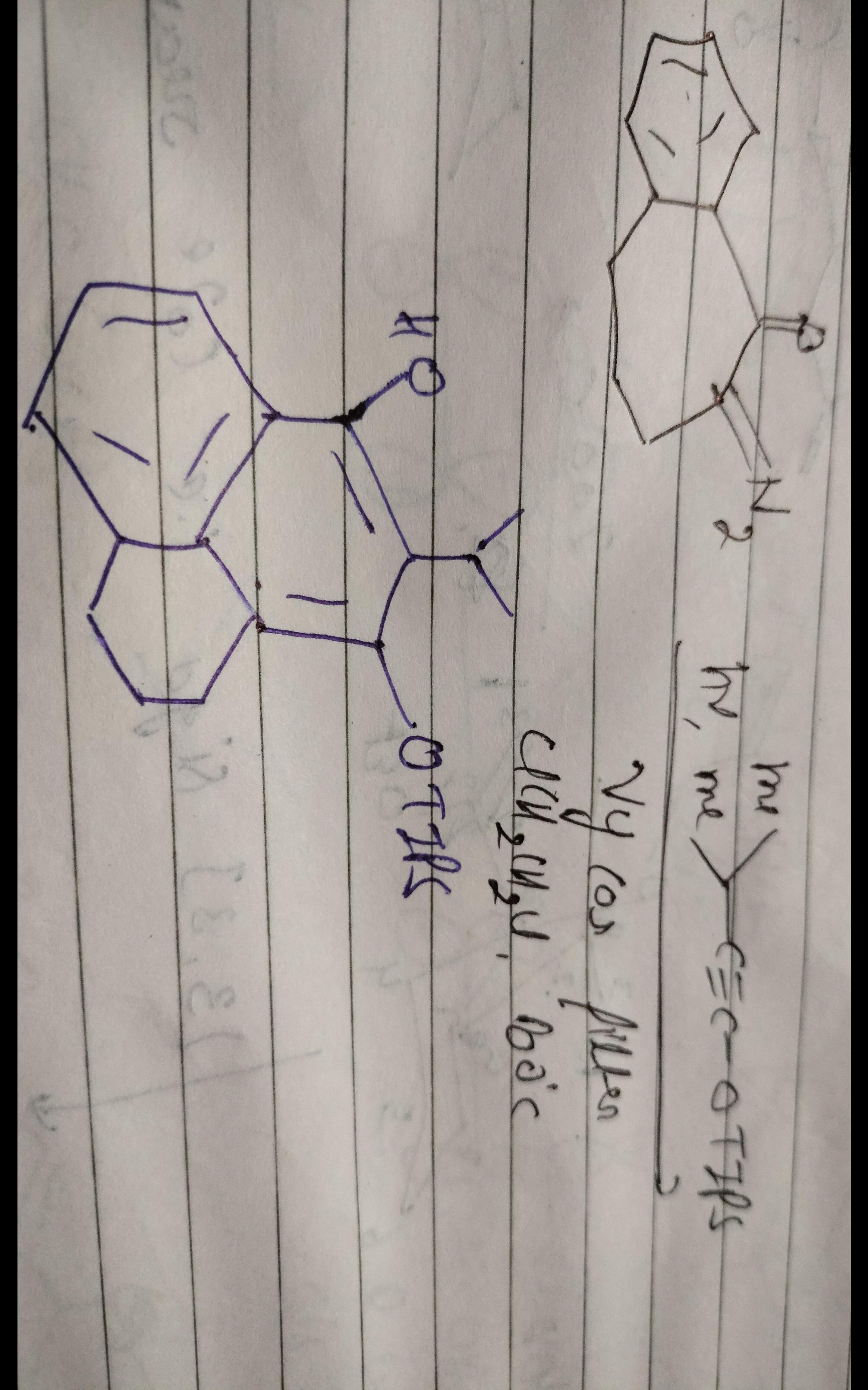 The major product in the following reaction sequence is n2 me -otips hv ...