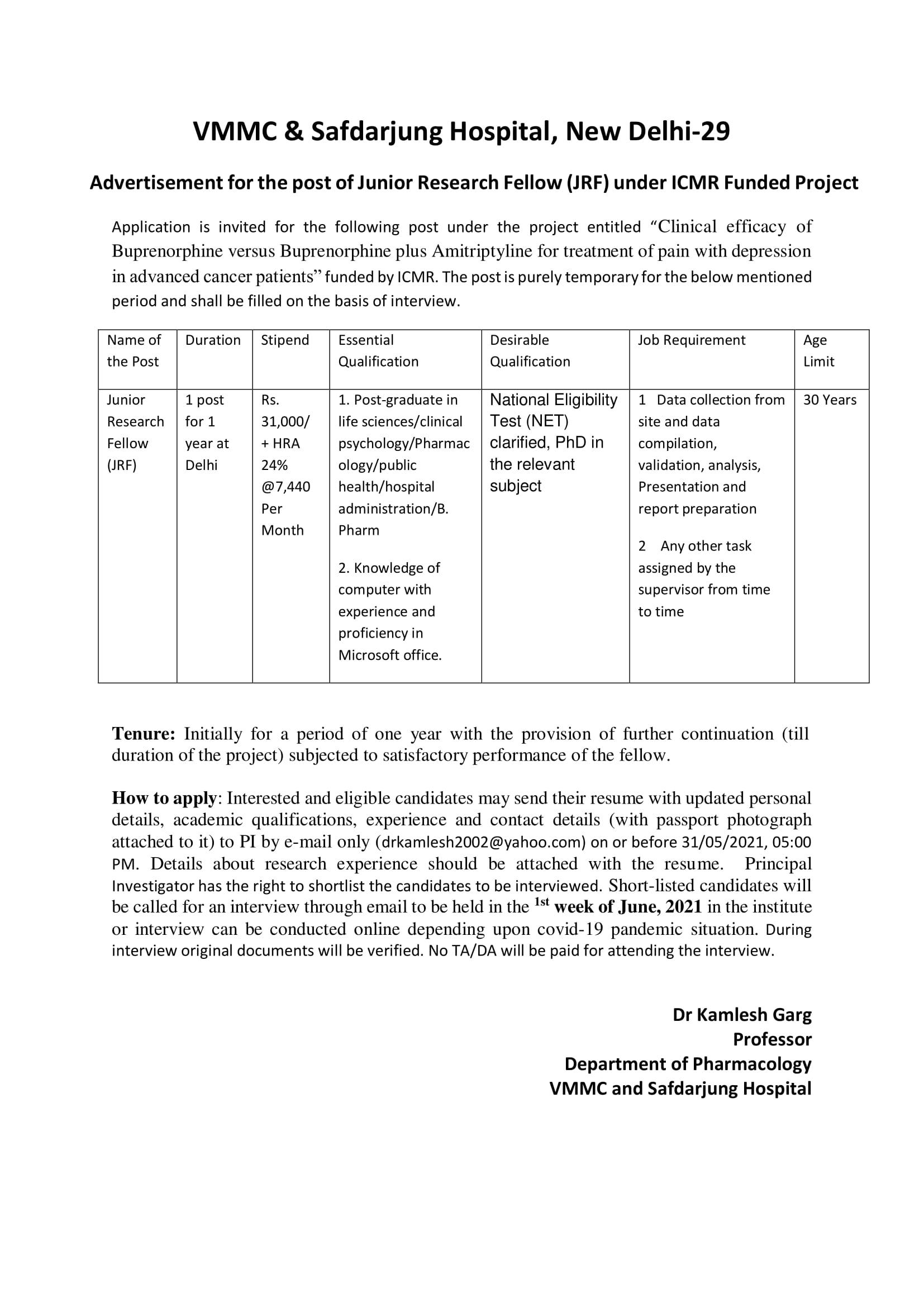 Vardhman Mahavir Medical College & Safdarjung Hospital, New Delhi ...