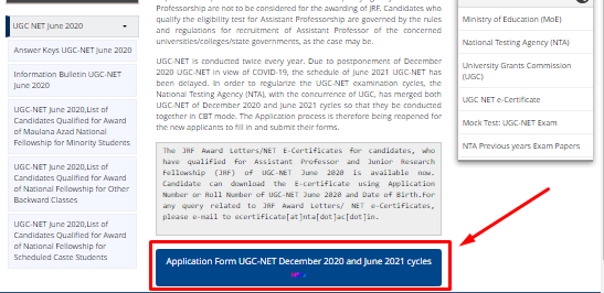 UGC NET Application Form 2022 - Procedure to Apply Online