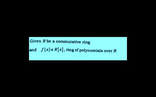 23 Let R Be A Commutative Ring With Unity And R X Be The Polynomial