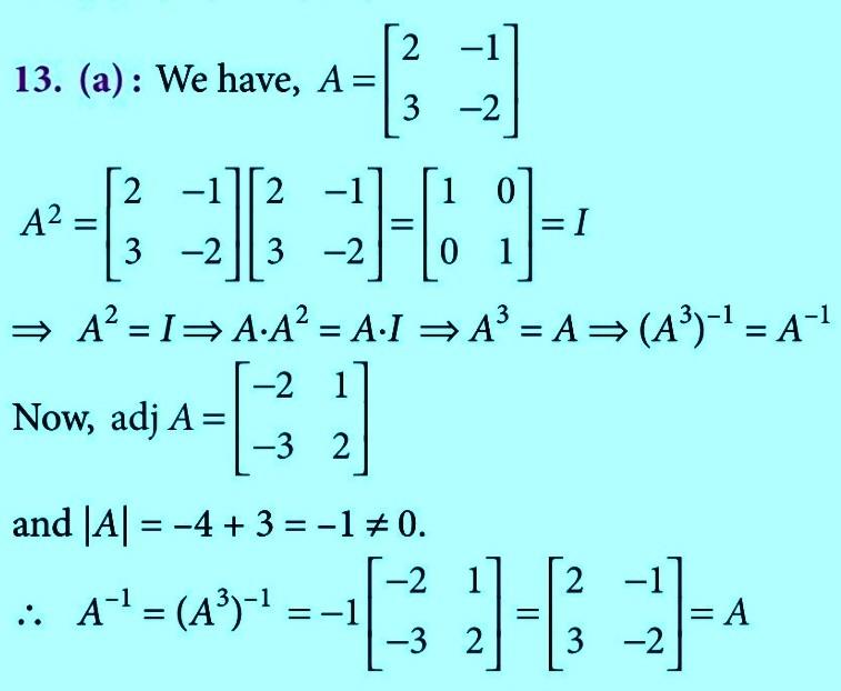 2 1 13 If A Then The Inverse Of The Matrix A Is 3 a A b 1 c 1 2-1-13-if-a-then-the-inverse-of-the-matrix-a-is-3-a-a-b-1-c-1