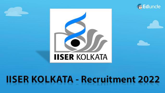 IISER Kolkata: Job Vacancy Announced for the Position of Junior Research Fellowship.