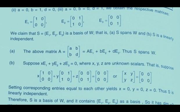 3 Let V Be The Vector Space Of 2 X 2 Matrices Over K Let W Be The