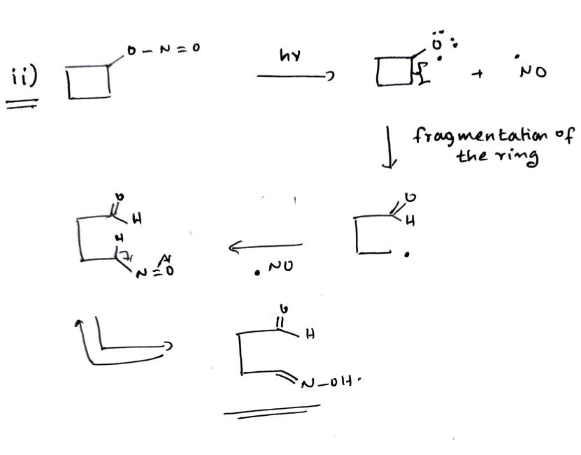 Complete the following reactions with explain step by step