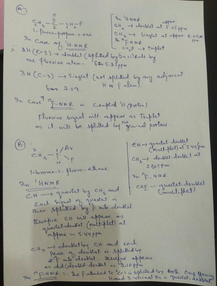 Predict the 'h and \"f nmr spectra of: br and f -f
