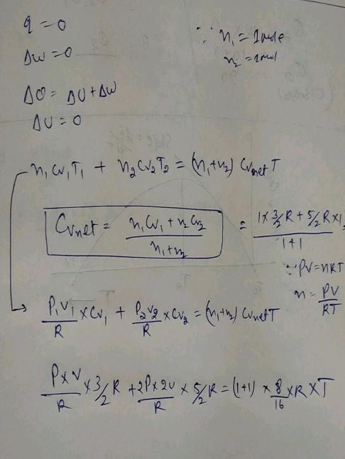 Aninsulated container of gas has two chambers separatod by an insulating partition.