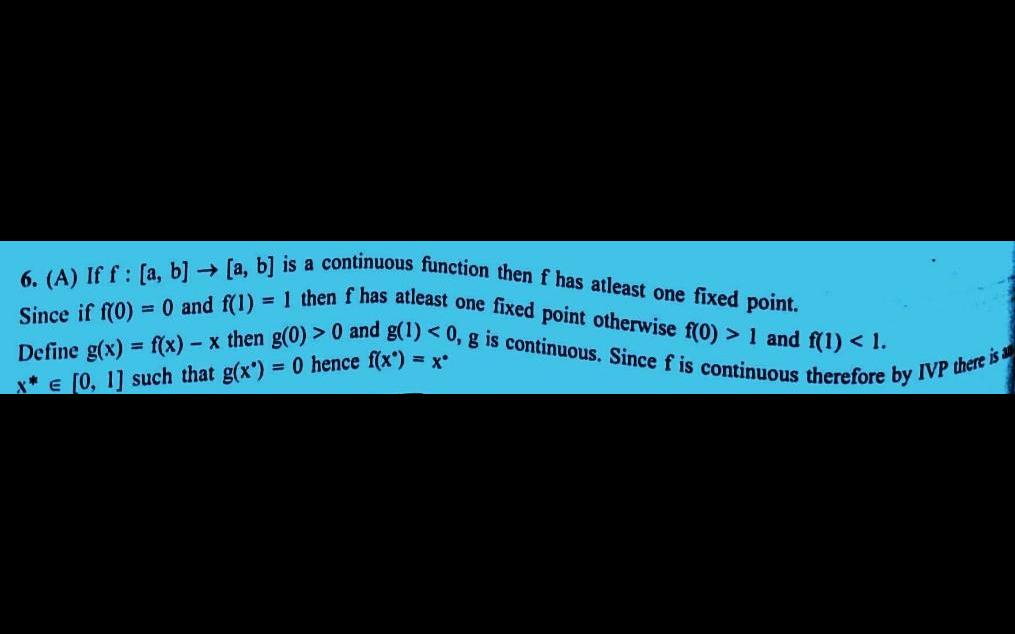 6 Let F 0 1] [0 1] Be A Continuous Function Then A T Has