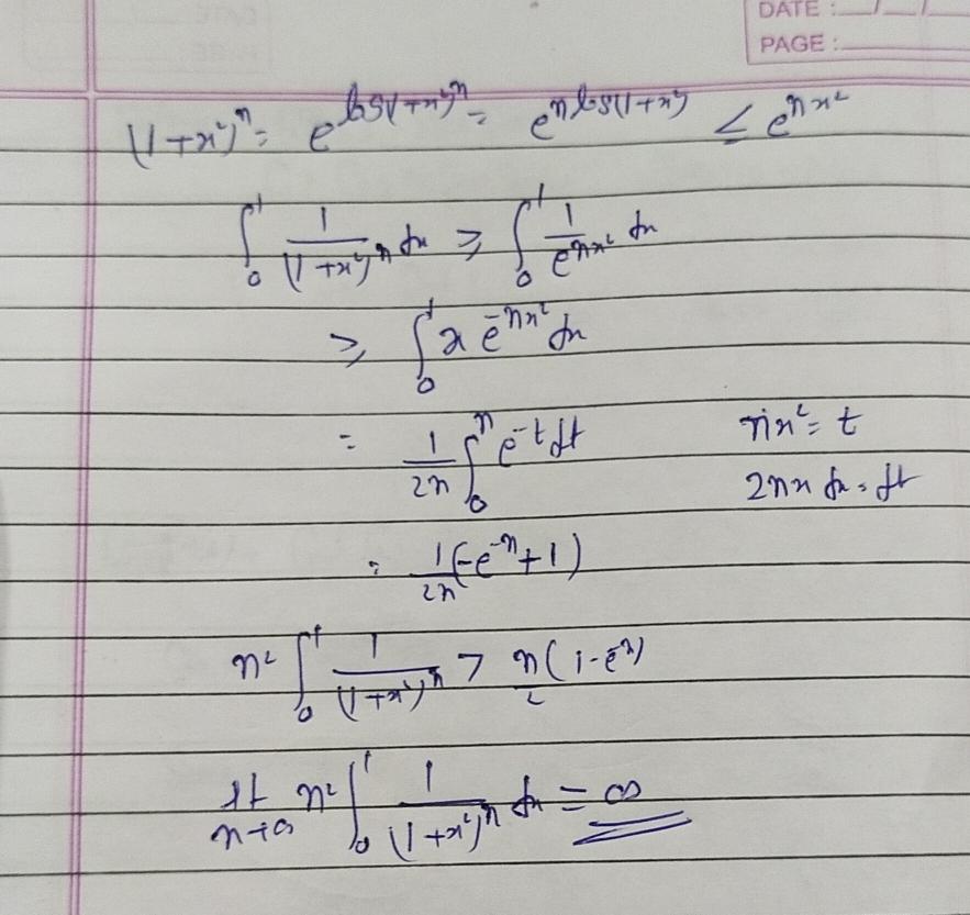(iit-jam 2021) dx is equal to. 23. the limit lim n - (a)1 (c) + (b) 0 (d) 1/2 (tifr