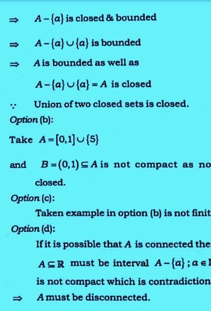 Let a be a subset of r with more than one element. let a e a. ifa\\ {a ...