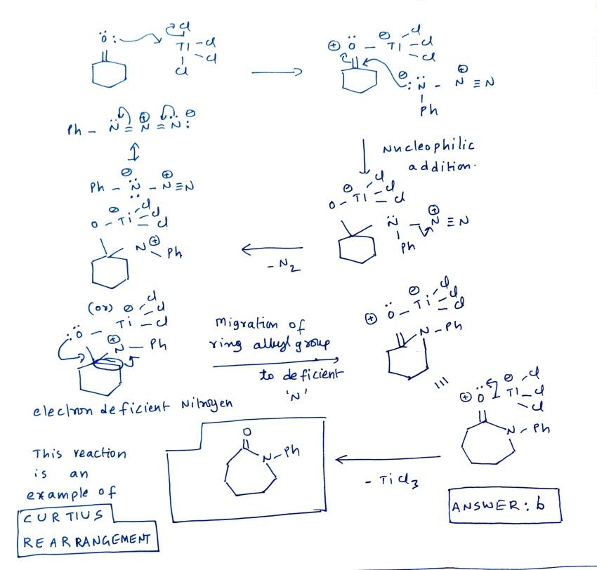 6. what is the major product? ticl4 phn3 conh2 n-ph (b) ph (c) (d)