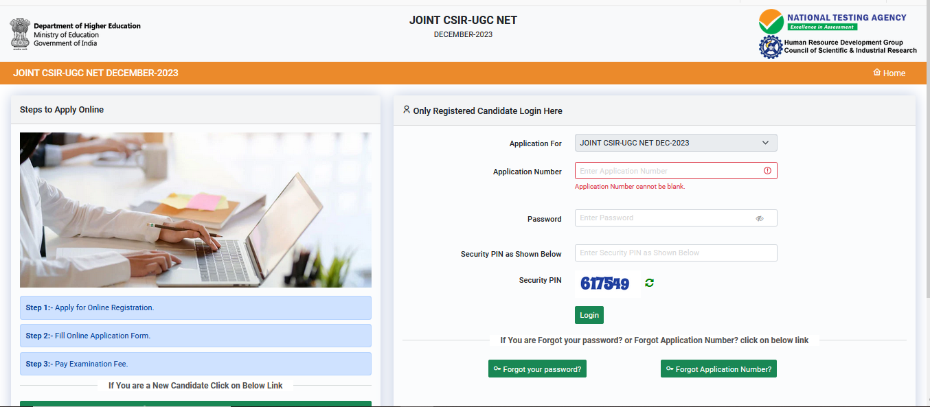 CSIR NET Application Form 2024 - How to Apply Online