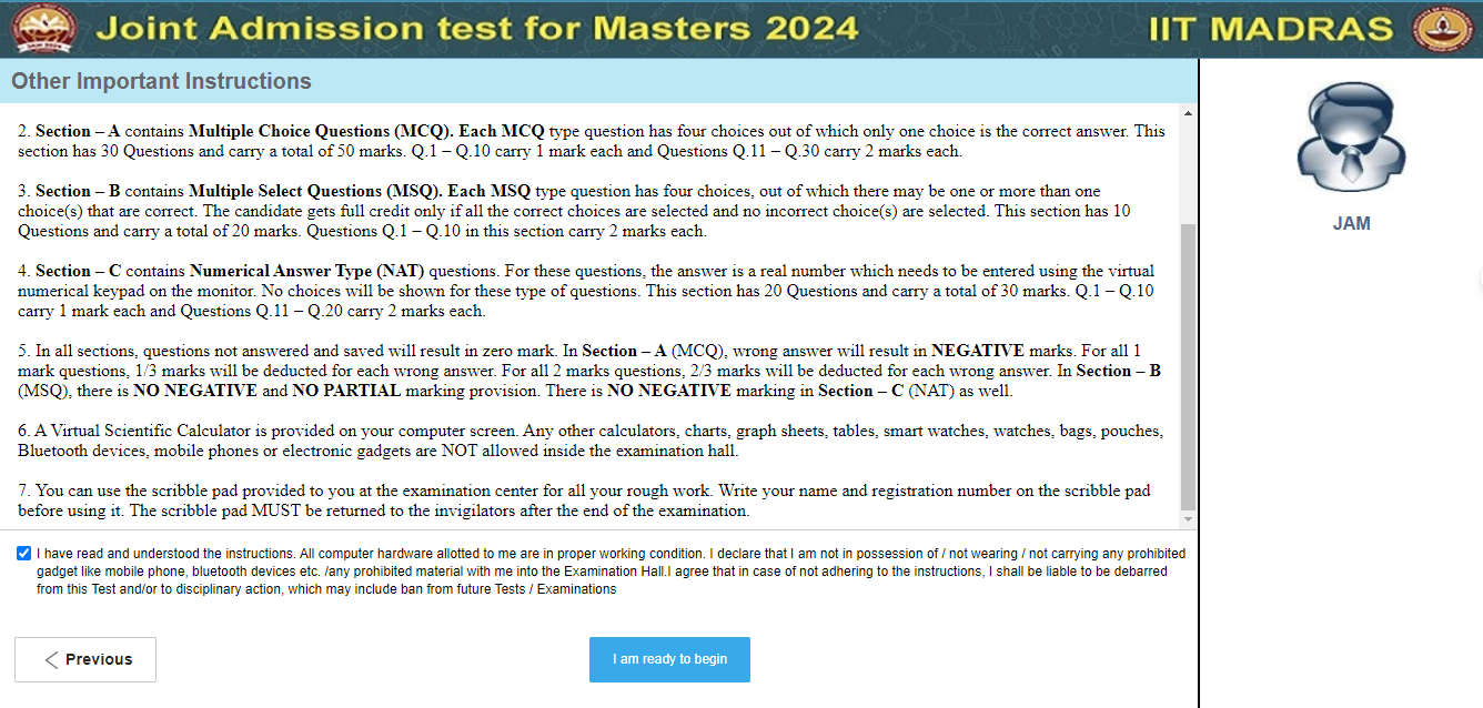 IIT JAM Mock Test Paper 2025: Test Series for All Subjects
