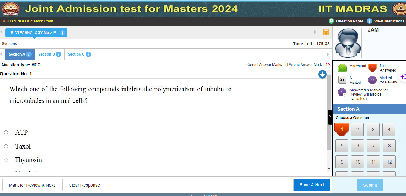 IIT JAM Mock Test Paper 2025: Test Series for All Subjects
