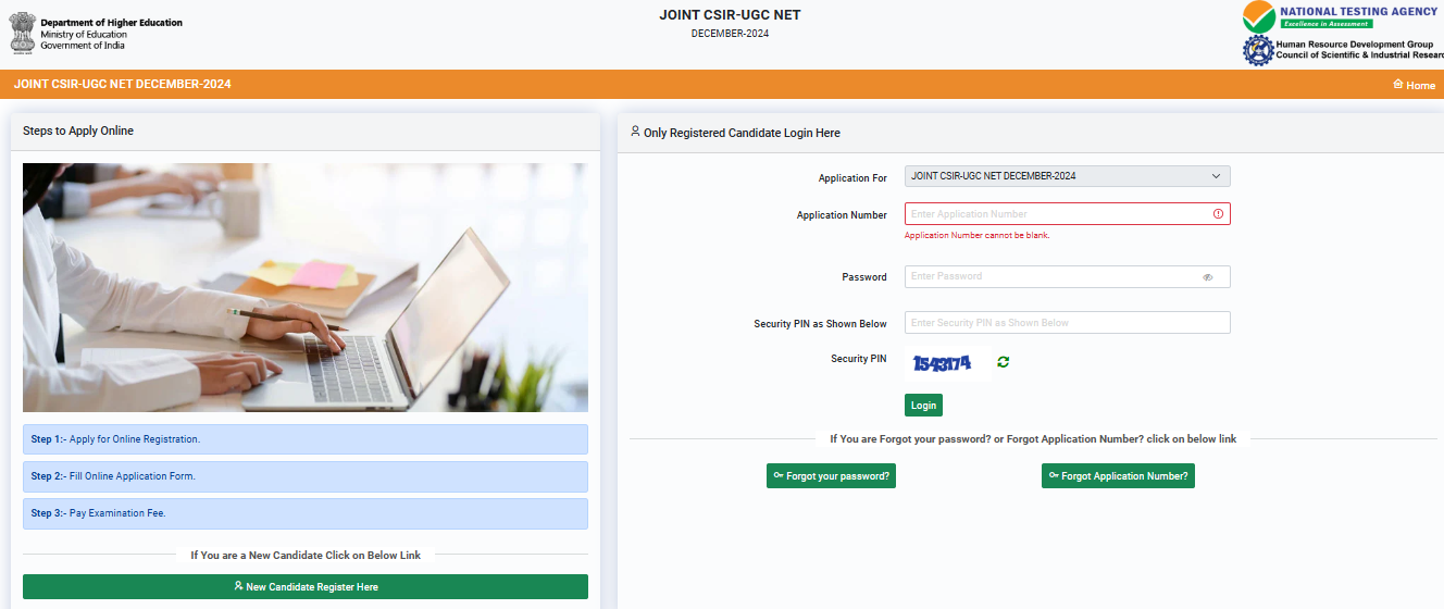 CSIR NET Application Form 2024 - Procedure to Apply Online