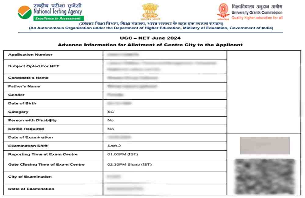 UGC NET Admit Card 2024 - Download June Exam Hall Ticket